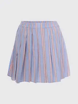 Lacoste Striped Cotton Pleated Mini Skirt