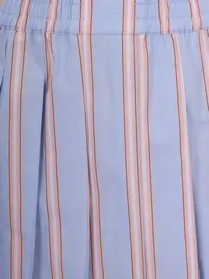 Lacoste Striped Cotton Pleated Mini Skirt