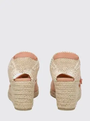 CastaÑer Wedge Espadrille With Tie Fastening - Pink