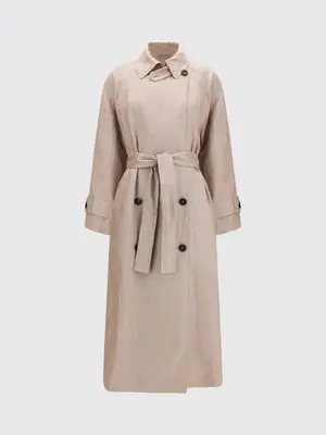 Brunello Cucinelli Double-breasted Linen Trench Coat
