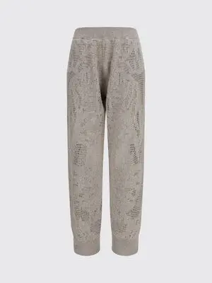 Brunello Cucinelli Sequined Cotton And Linen Trousers