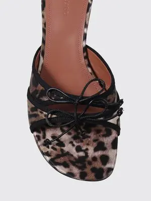 Amina Muaddi Eleonora Animalier Satin Mules