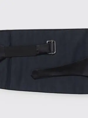 Brunello Cucinelli Pleated Silk And Cotton Cummerbund - Blue