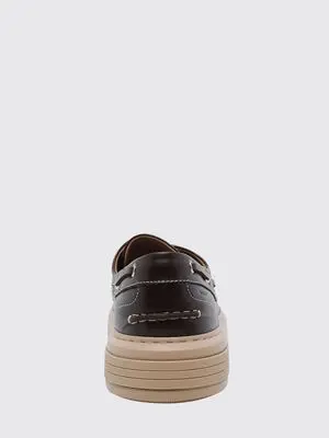 Bally Smooth Calfskin Boat Shoes With Embossed Logo