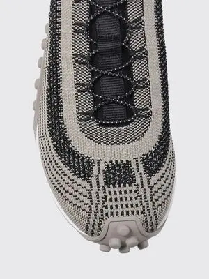AMI Paris Mirage Striped Knit Low-top Sneakers - Grey