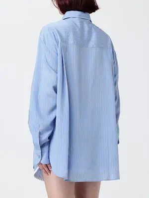 THE FRANKIE SHOP Striped Relaxed Fit Shirt With Balloon Sleeves