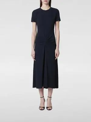 Victoria Beckham Midi Jersey Sheath Dress With Ruched Waist