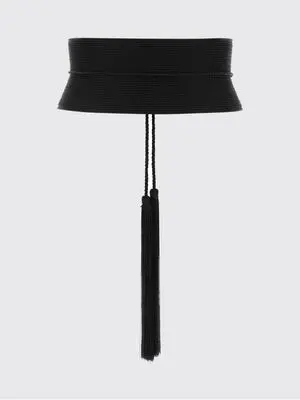 Alaïa Wide Belt With Tassels - Black