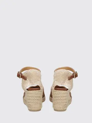 CastaÑer Chiarita Round-toe Canvas Espadrilles With Medium Wedge - Leather