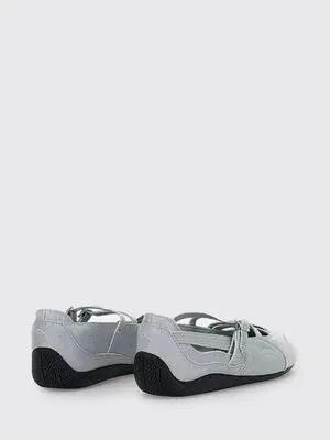 PUMA Speedcat Mary Jane Leather Flats With Croc-embossed Print - Grey
