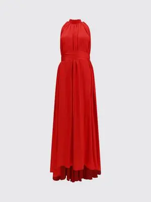 SA SU PHI Cotton Blend Halterneck Off-the-shoulder Maxi Dress - Red