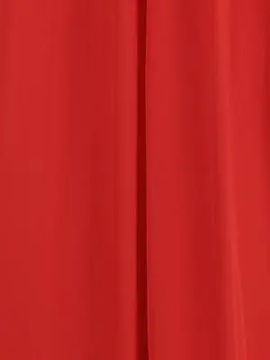 SA SU PHI Cotton Blend Halterneck Off-the-shoulder Maxi Dress - Red