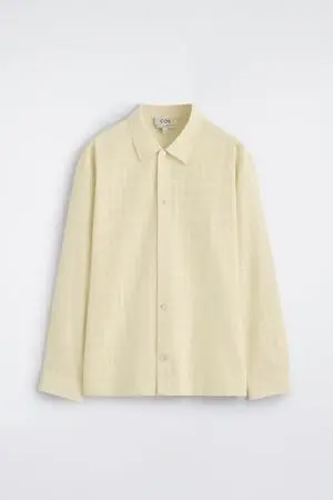 Cos Checked Cotton Jacquard Shirt - Yellow