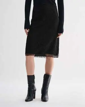 Veronica De Piante Nola Lace Midi Skirt