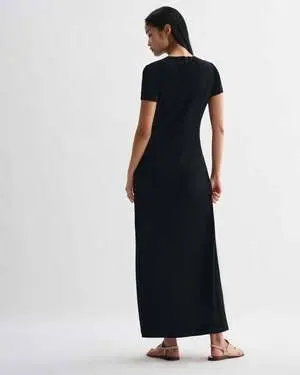 Veronica De Piante Harper Dress In Stretch Viscose Jersey - Black