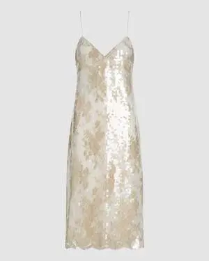 Veronica De Piante Aya Sequin Lace Slip Dress