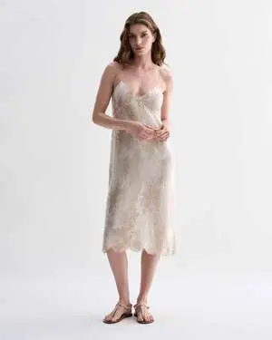 Veronica De Piante Aya Sequin Lace Slip Dress