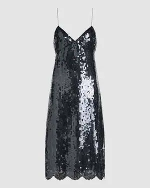 Veronica De Piante Aya Lace Sequined Slip Dress