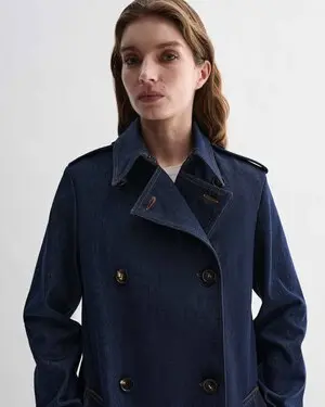 Veronica De Piante Charlotte Denim Trench Coat