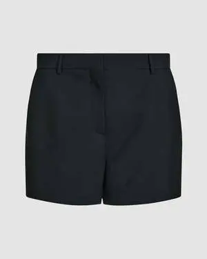 Veronica De Piante Silk Twill Tailored Shorts - Black