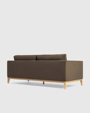 Quince Performance Velvet Sofa With Solid Oak Base