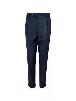 GTA Pleated Turn-up Trousers - Blue