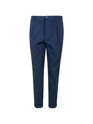 GTA Pleated Turn-up Trousers - Blue
