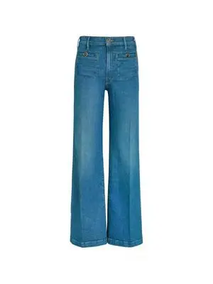 MOTHER The Stashed Hustler Roller Sneak Wide-leg Jeans