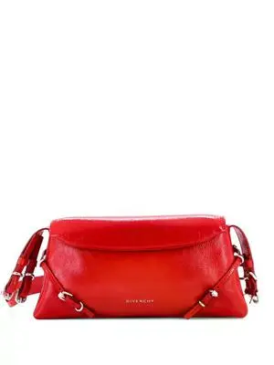 Givenchy Voyou Flap Bag Patent Small Shoulder Bag - Red