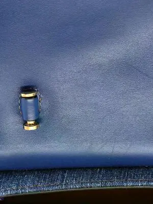 Versace La Medusa Denim Top Handle Bag