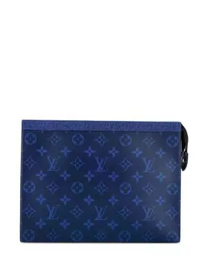 LOUIS VUITTON Pochette Voyage Monogram Taigarama Mm Clutch Bag