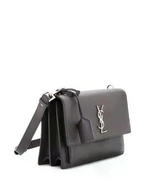 Saint Laurent Sunset Satchel Leather Medium Crossbody Bag