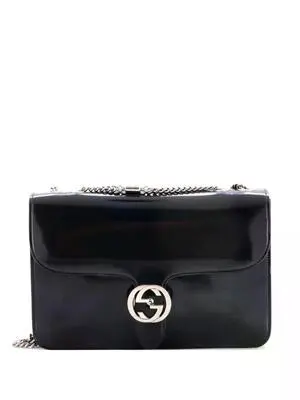 Gucci Interlocking Patent Medium Shoulder Bag