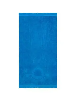 SUN OF A BEACH Fringed Logo-embossed Towel