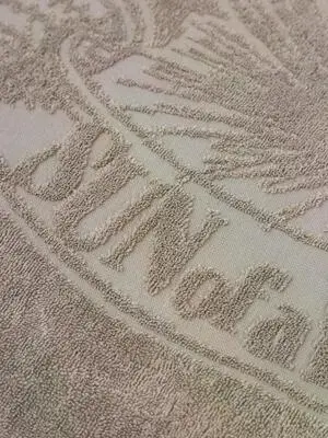 SUN OF A BEACH Logo-embossed Fringed Beach Towel