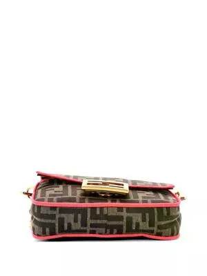 Fendi Zucca Canvas Mini Baguette Bag - Brown