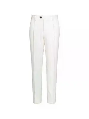 DEVORE INCIPIT Pleated Turn-up Trousers - Neutrals