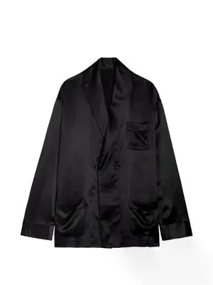 DELOS Gilbert Double-breasted Silk Jacket