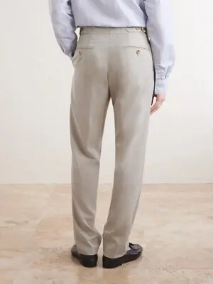 Mr P. Tapered Wool Suit Trousers