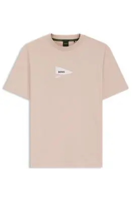 BOSS Regular-fit Photoprint T-shirt In Stretch Cotton