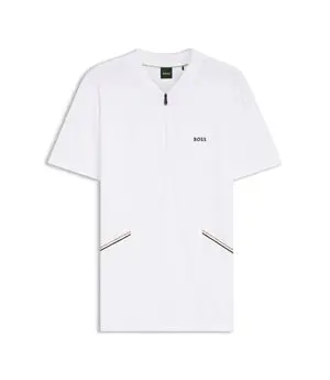 BOSS Slim-fit Polo In Seamless Body-mapping Jersey - White