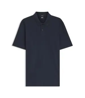 BOSS Striped Cotton Polo Shirt With Tipping