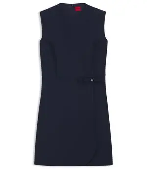 Hugo A-line Dress With Logo Bow Detail