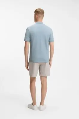 BOSS Stretch-cotton Slim-fit Polo Shirt With Logo Patch