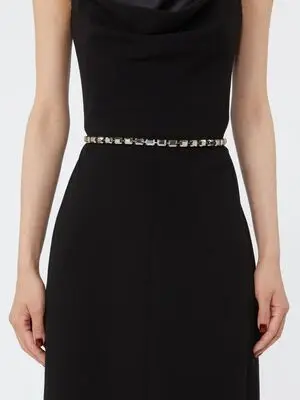 Max Mara Jewelled Nappa Leather Belt - Black