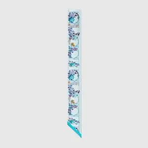 Gucci Printed Silk Twill Ribbon - Blue
