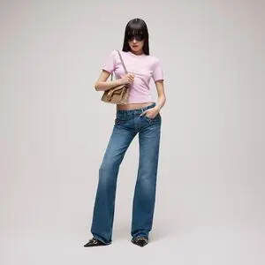 Gucci Stretch Cotton Denim Pants With Horsebit Detail