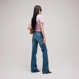 Gucci Stretch Cotton Denim Pants With Horsebit Detail