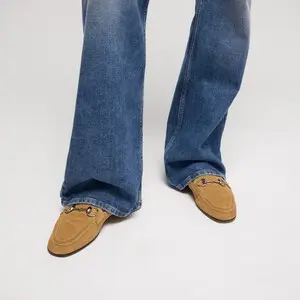 Gucci Jordaan Soft Suede Loafer With Horsebit Detail - Beige