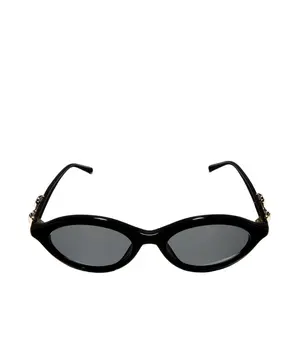 Gucci Oval-Frame Sunglasses With Horsebit Detail Black